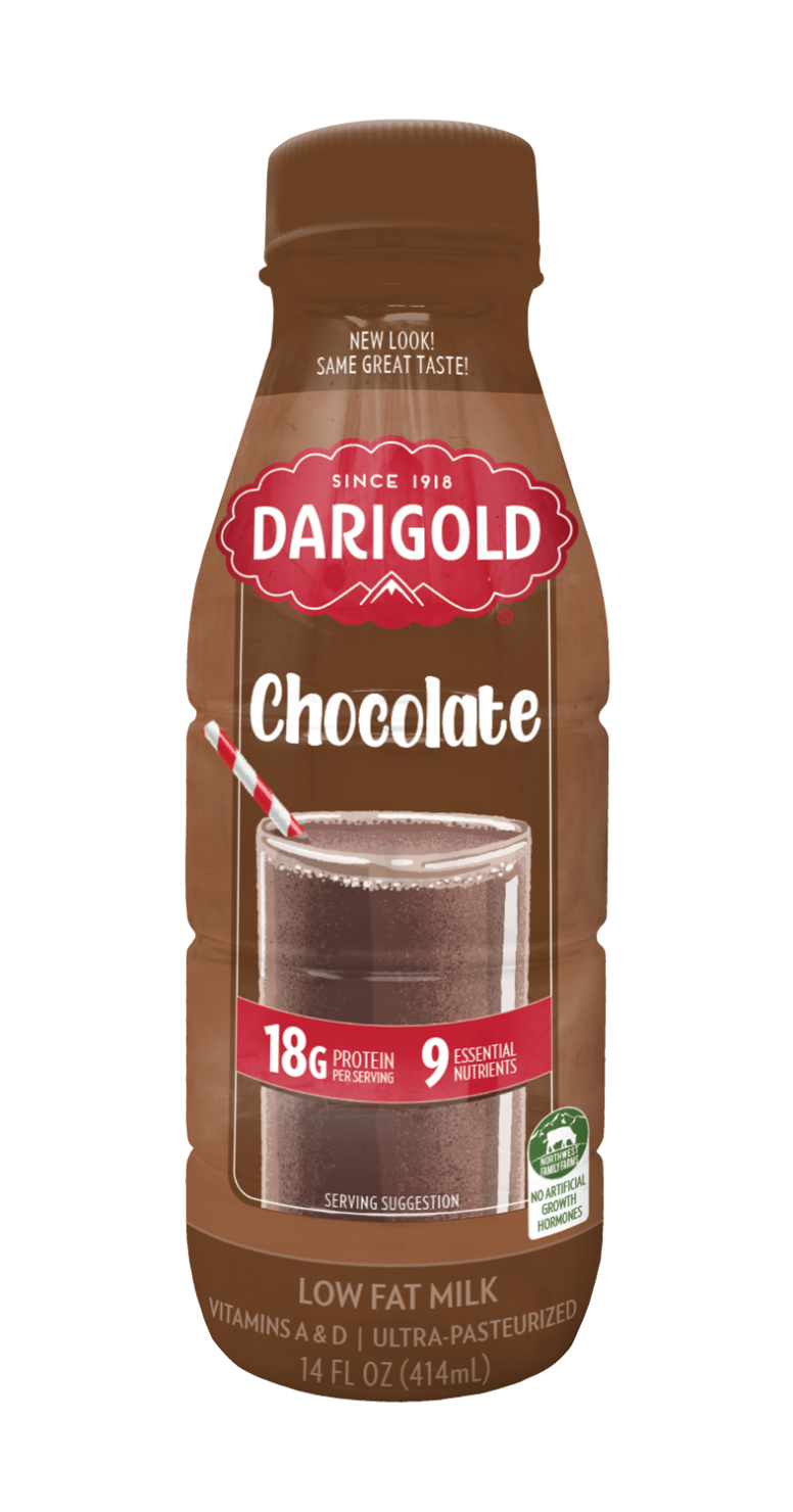 14oz Chocolate Milk 1% Low Fat | 14oz Single Serve Bottle | Darigold